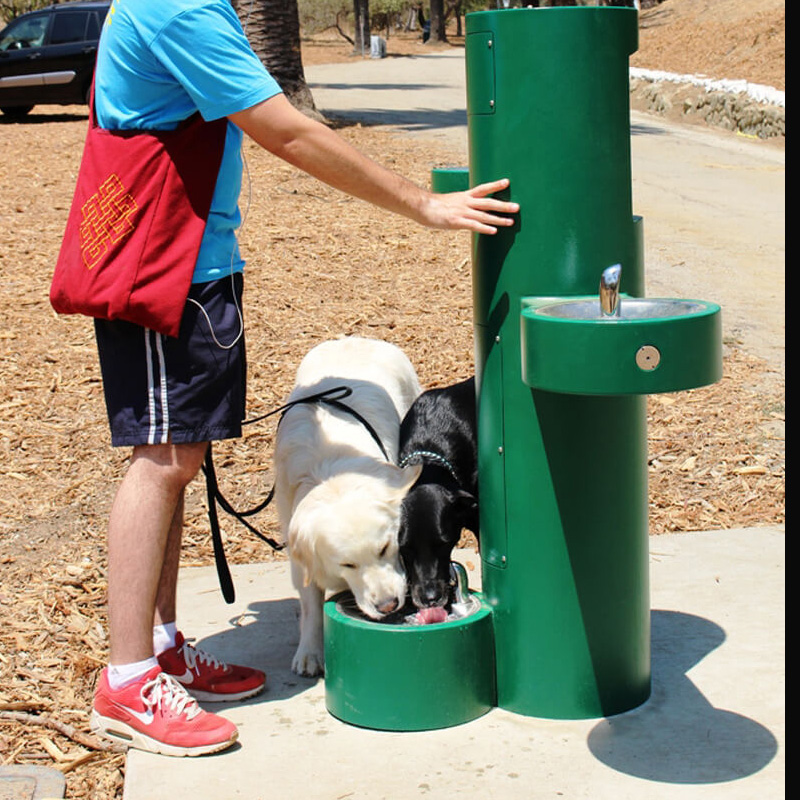 Outdoor Pet Fountain | Satin Stainless | Bubblers Australia