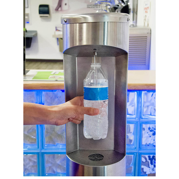 Free Standing Outdoor Bottle Filler | Satin Finish